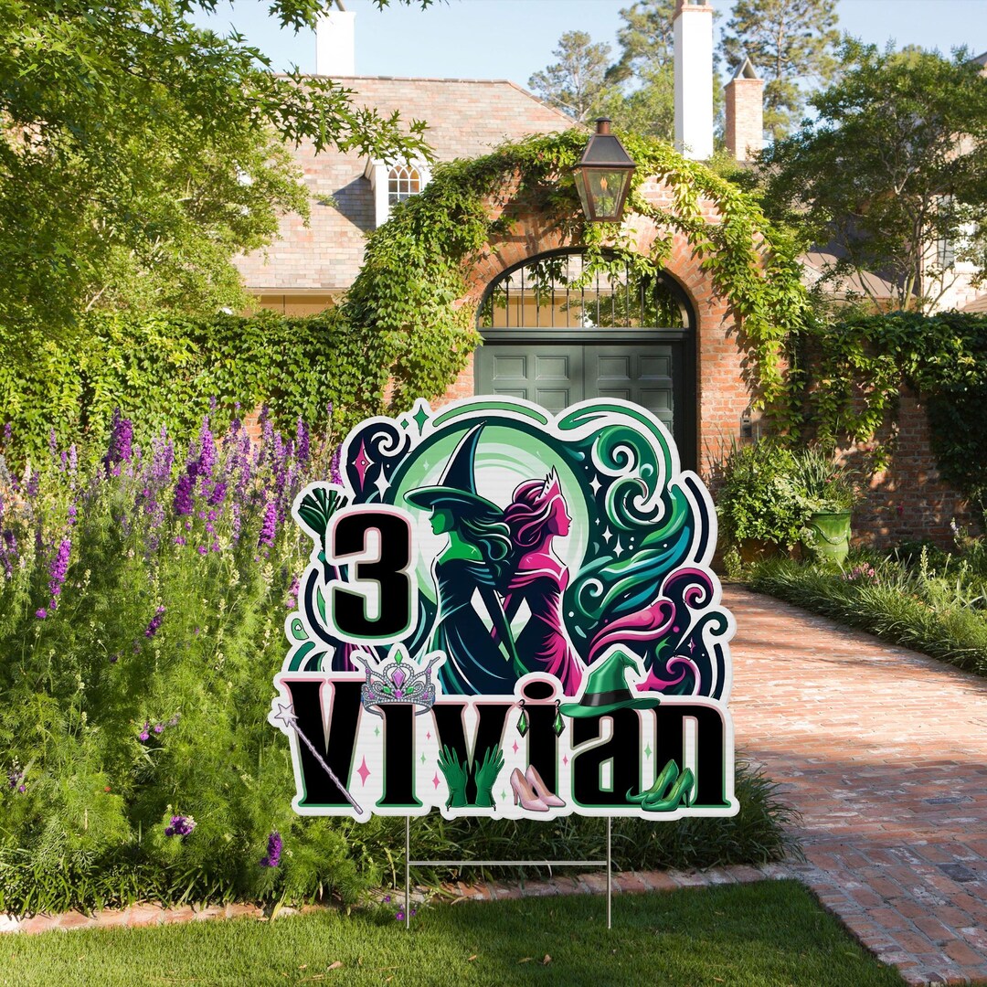 Custom Wicked Movie Birthday Cutouts, Yard Signs for Birthday Parties ...