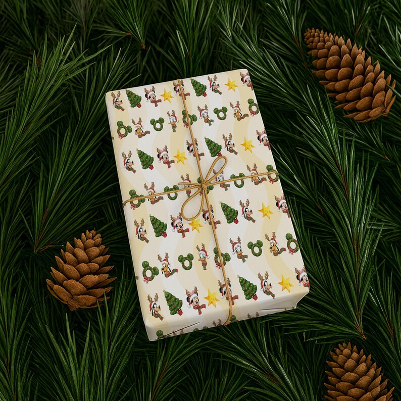 Mickey and Friends Wrapping Paper, Christmas Gift Wrapping Paper 2025 ...