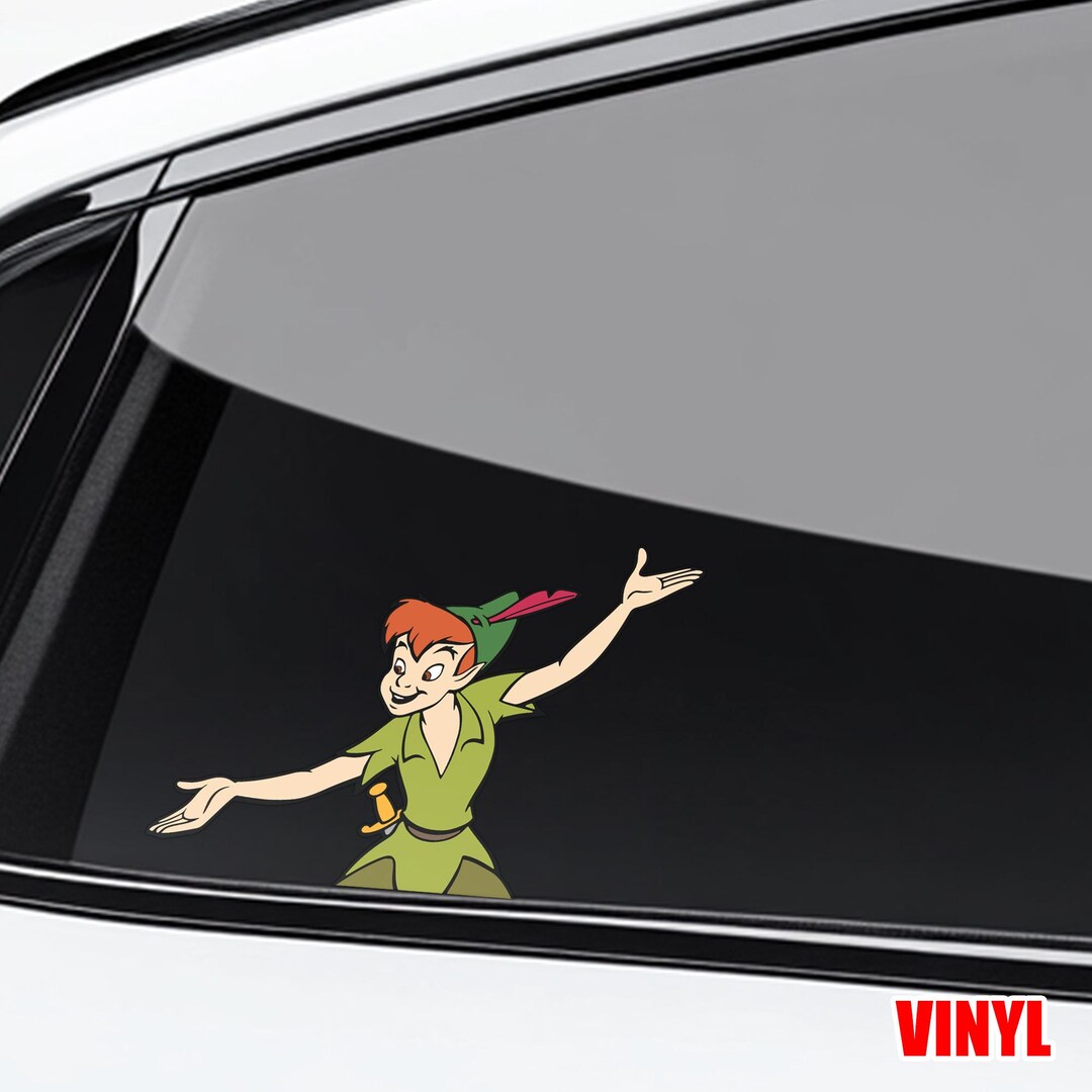 Peter Pan Peeker Peeking Car Window Decals - Bumper Waterproof Vinyl ...