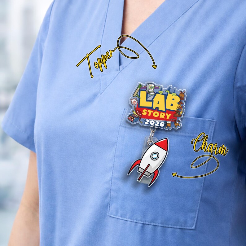Lab Week 2026 Badge Reel, Lab Story, Badge Holder, Nurse Badge Reel ...