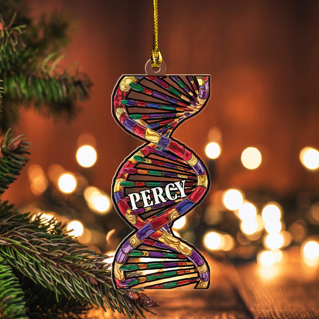 Custom DNA Science Christmas Ornament, Biology Chemistry Acrylic ...