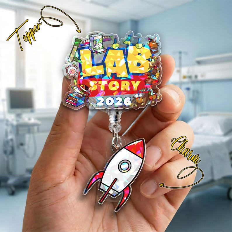 Lab Week 2026 Badge Reel, Lab Story, Badge Holder, Nurse Badge Reel ...