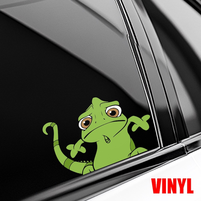 Pascal Rapunzel Peeker Sticker – Rapunzel Peeking Pascal Car & Laptop ...