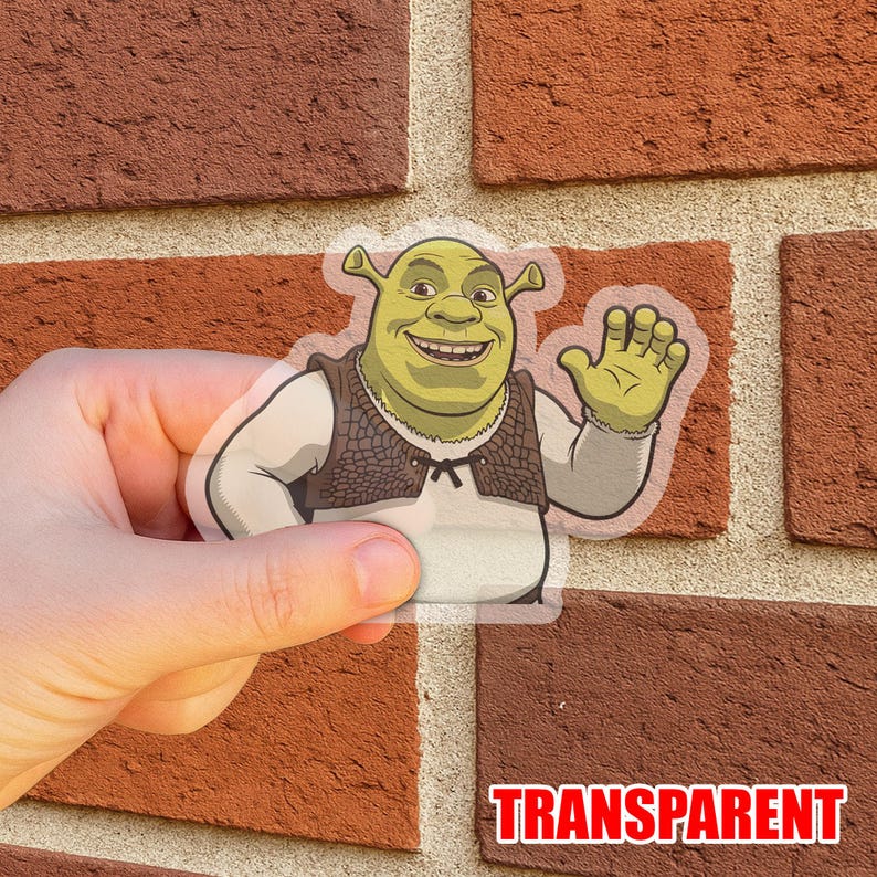 Shrek Peeker Peeking Car Window Decals - Bumper Waterproof Stickers ...