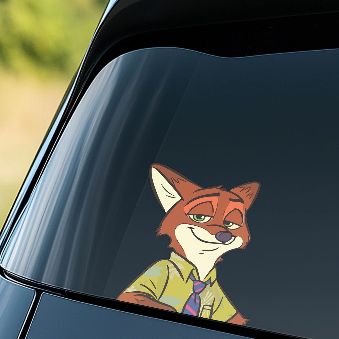 Peeker Peeking Zootopia Judy Hopps Nick Wilde Peekaboo Car Window ...