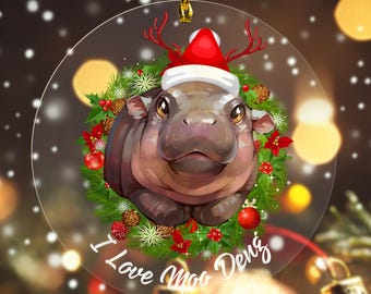 Custom Cute Baby Hippo Moo Deng Bouncy Pig in Thai Hippopotamus ...