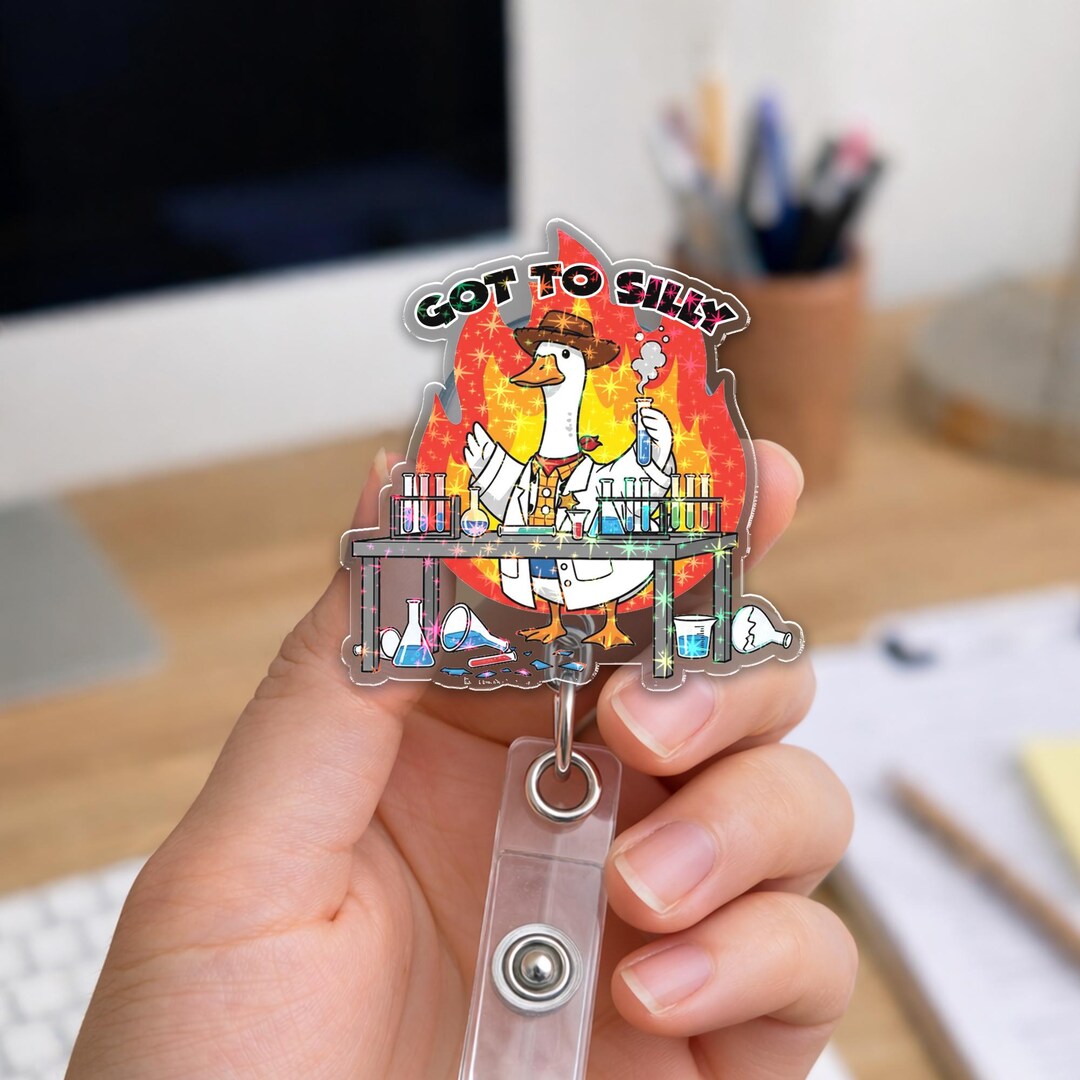 Personalized Funny Goose Lab Week Badge Reel, Got to Silly Lab Tech ID ...