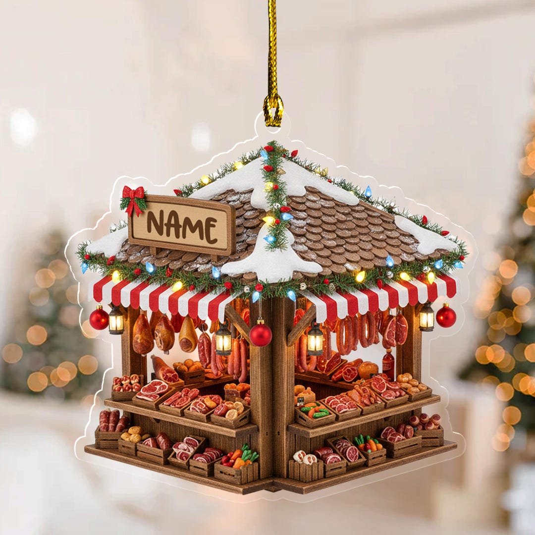 Custom Butcher Shop Christmas Ornament, Xmas Gift for Butcher, Funny ...
