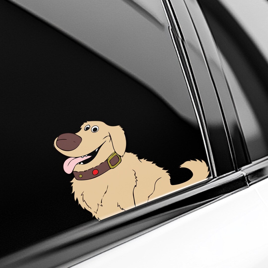 Funny Dug Peekaboo Peeker Peeking Car Window Decals - Bumper Vinyl ...