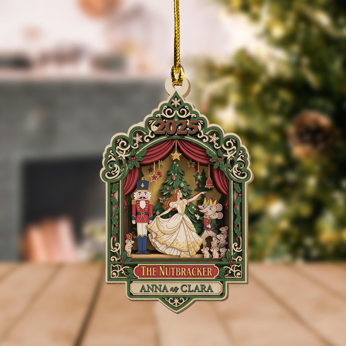 Nutcracker Clara Wooden Ornament, the Nutcracker Ballet Dancer ...