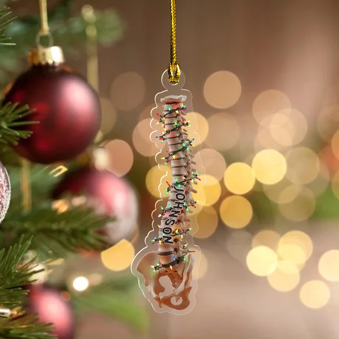 Anatomical Spine Christmas Ornament – Vertebrae & Pelvis Tree Decor ...
