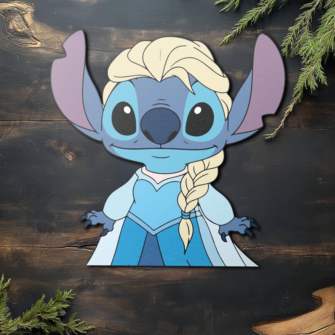 Disney Stitch Cosplay Elsa Stickers, Disney Frozen Sticker for Car ...