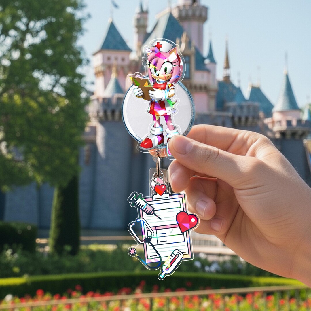Personalized Sonic the Hedgehog Characters Badge Reel, Custom Amy Rose ...