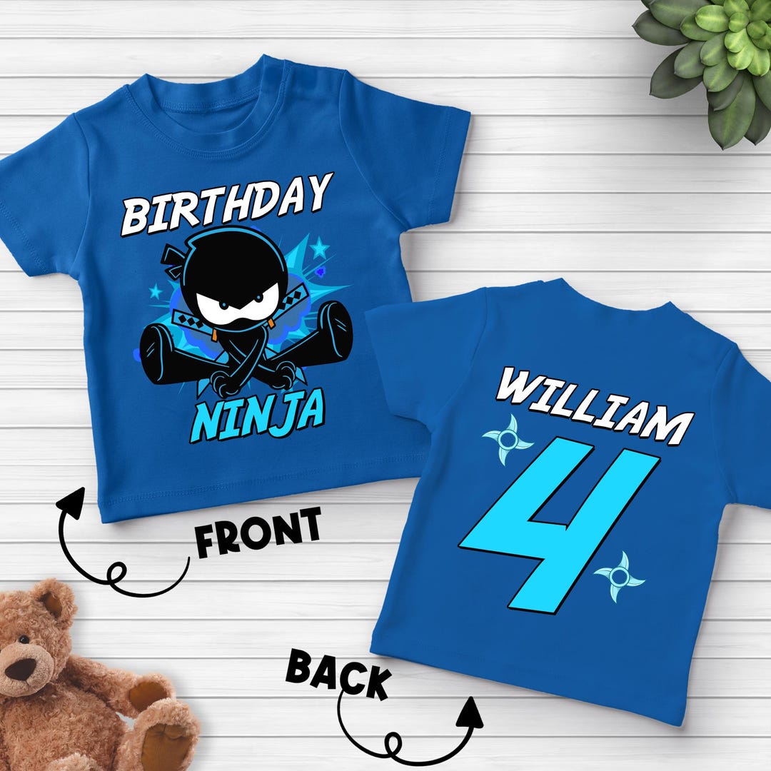 Ninja Kidz Family Tshirt,ninja Kidz Birthday Shirt,custom Ninja Kidz ...