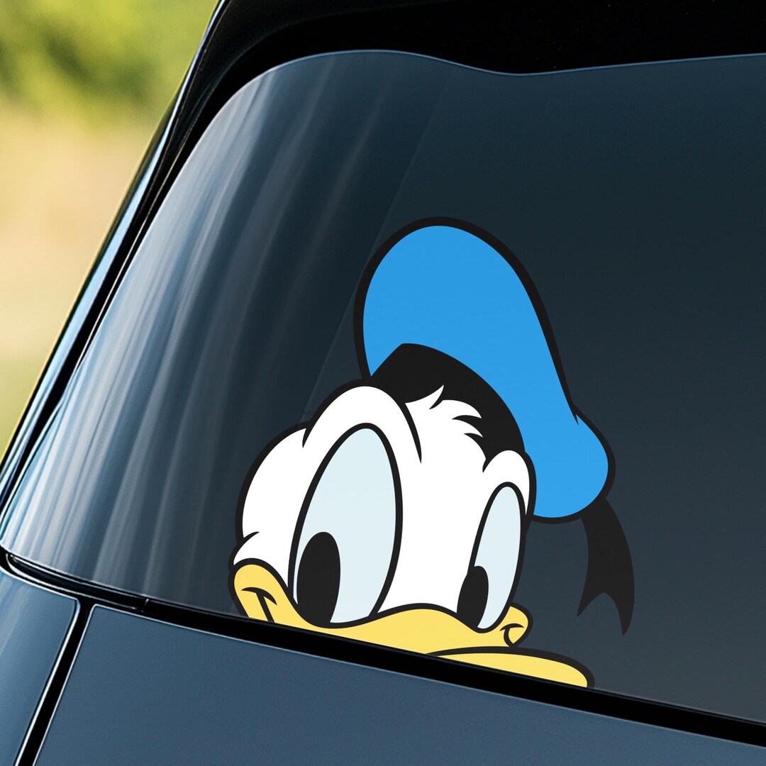 Donald Peekaboo Peeker Peeking Car Window Decals - Bumper Waterproof ...