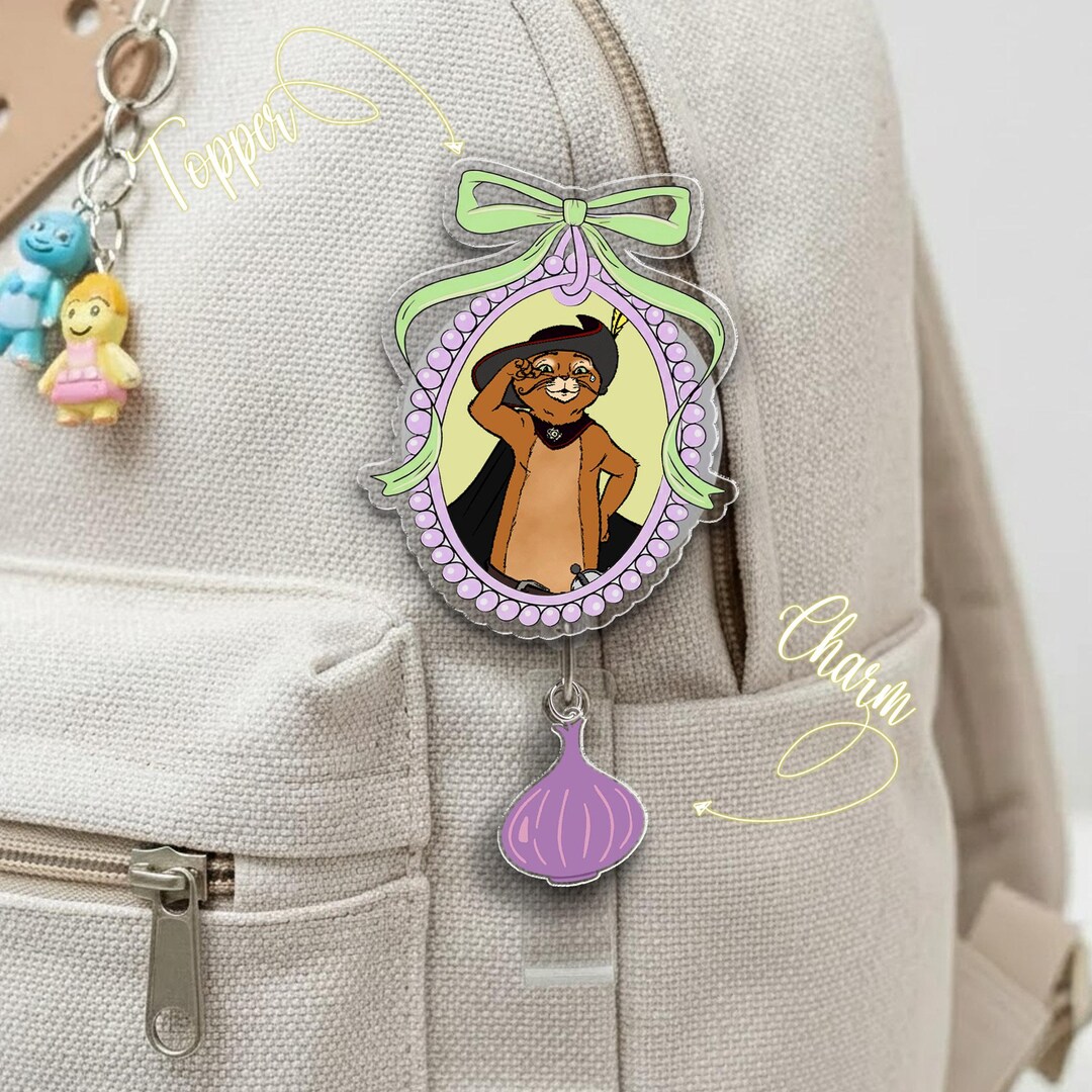 Shrek Badge Reel Cute Cartoon Character, Donkey Fiona Puss Inspired ...