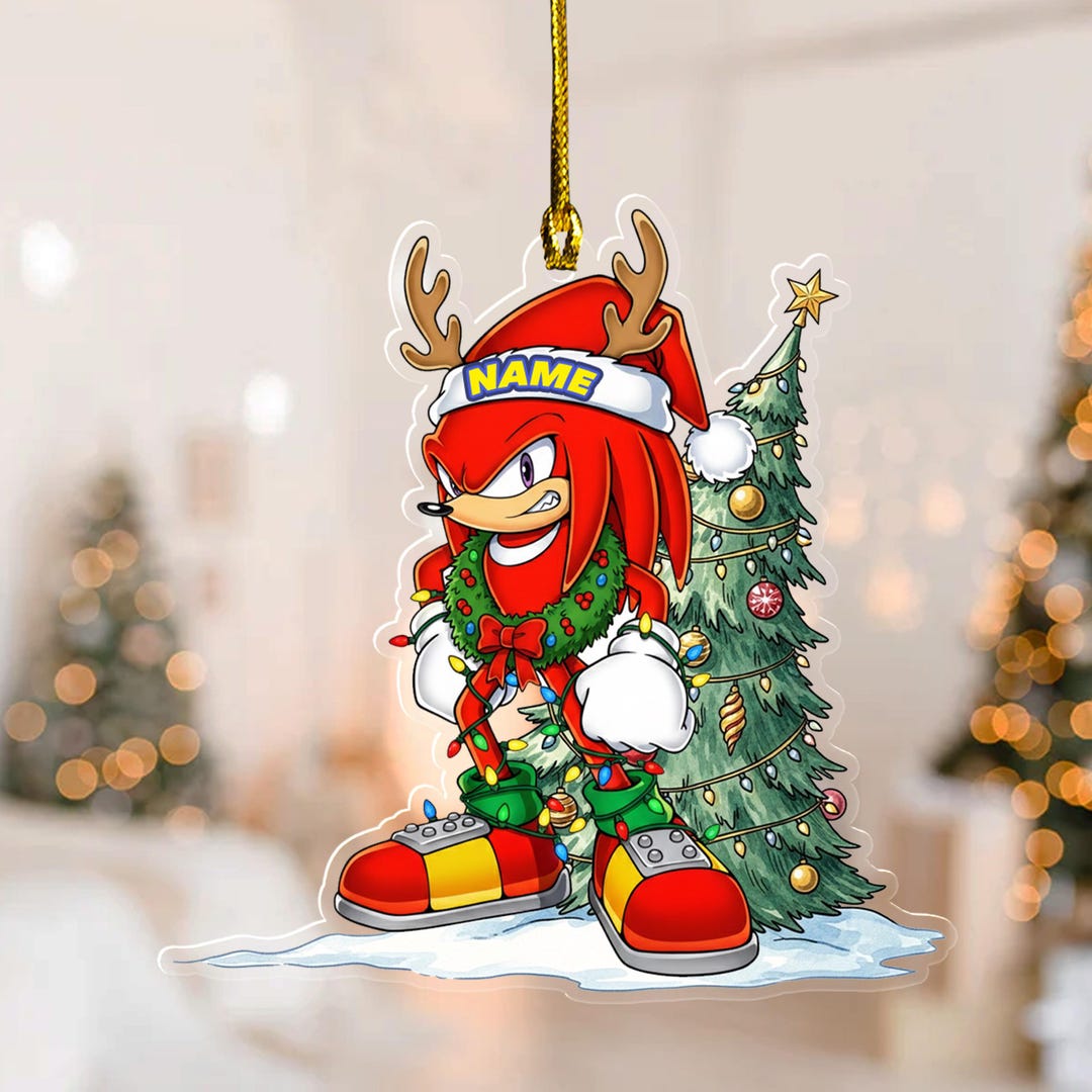 Knuckles Sonic Christmas Ornament,personalized Xmas Tree Decoration ...