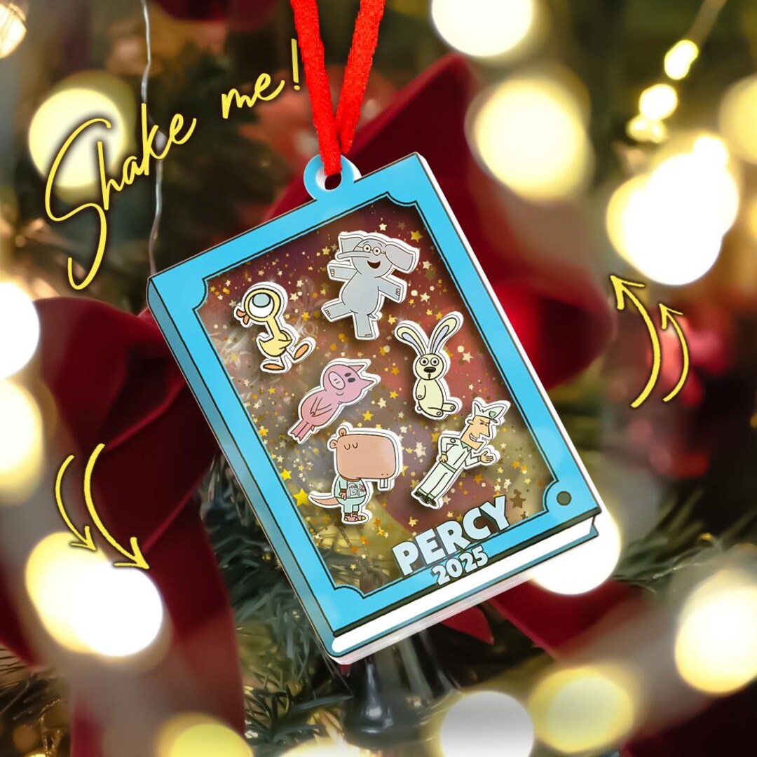 Personalized Elephant and Piggie Shaker Ornament, Book Characters ...