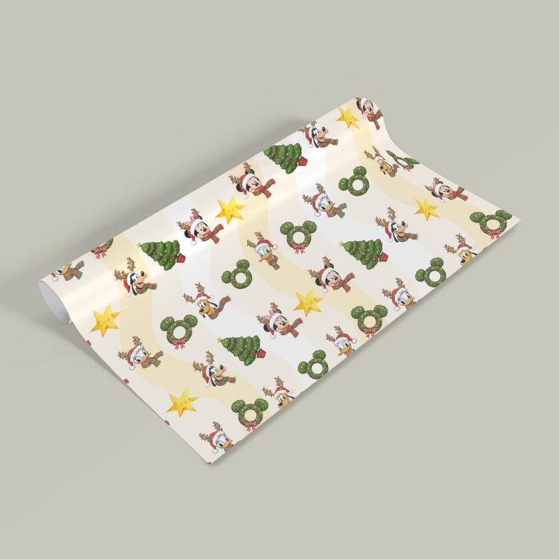 Mickey and Friends Wrapping Paper, Christmas Gift Wrapping Paper 2025 ...