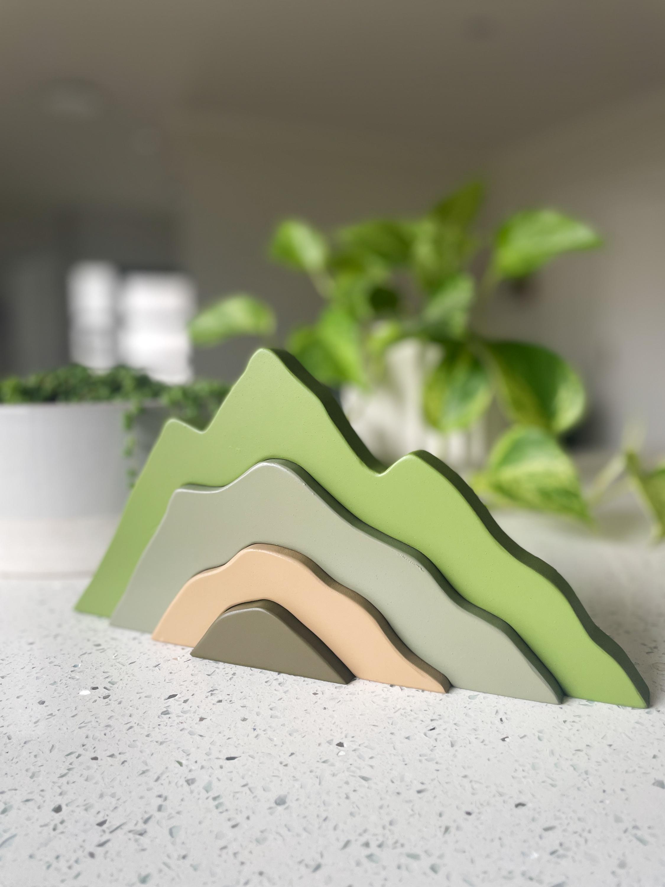Wooden Mountain Stacker - Etsy