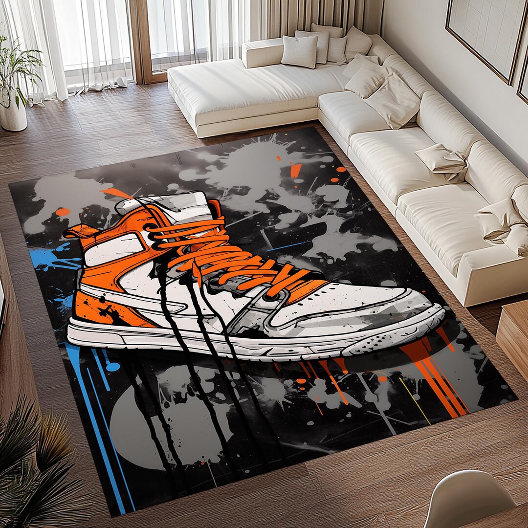 Graffiti Style Shoes Carpet, Graffiti Style Shoes Rug, Shoes Carpet ...