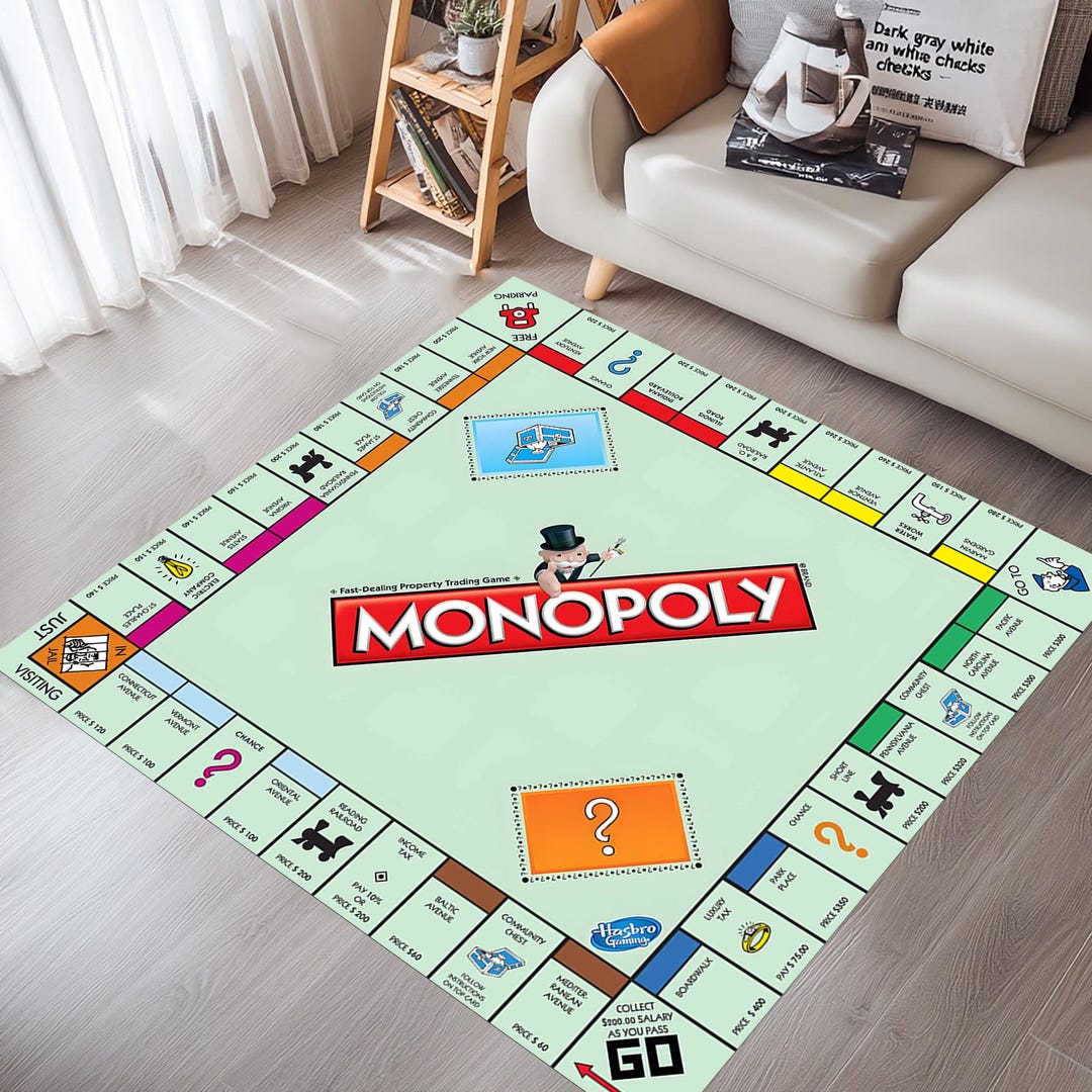 Monopoly Square Carpet, Monopoly Square Rug, Board Game Rug ...