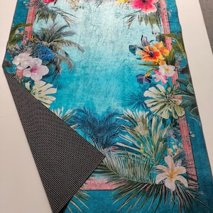 Tropical Floral Carpet, Tropical Floral Rug, Floral Carpet, Floral Rug ...