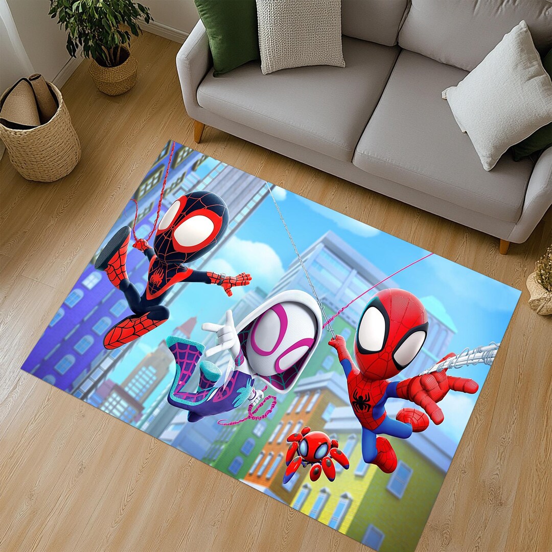Spiderman Carpet, Spiderman Rug, Spider Man Rug, Spider Web Carpet ...