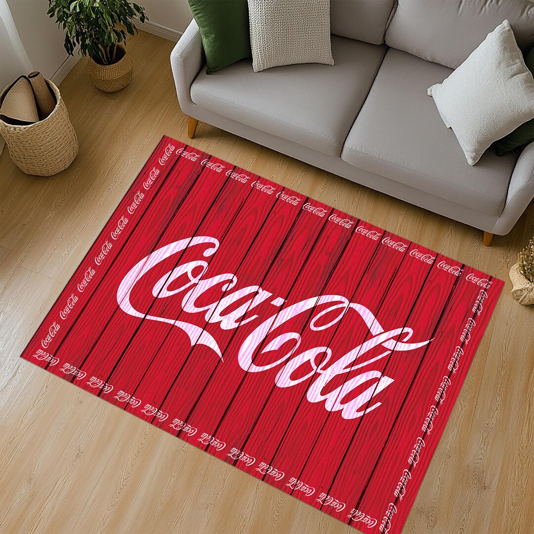 Coca Cola Carpet, Coca Cola Rug, Coca Cola Written Carpet, Coca Cola ...