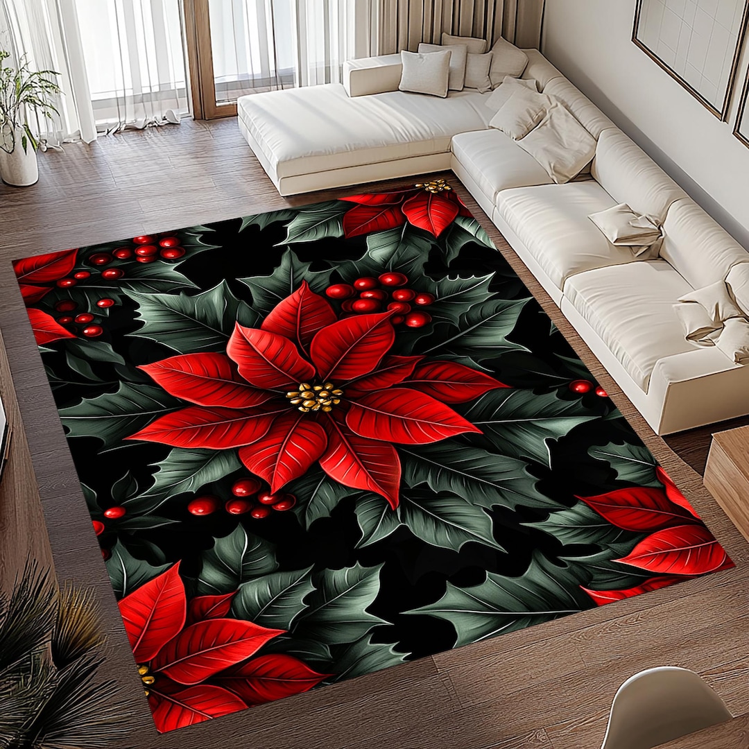 Xmas Rug, Merry Christmas Rug, Merry Christmas Carpet, Christmas Area ...