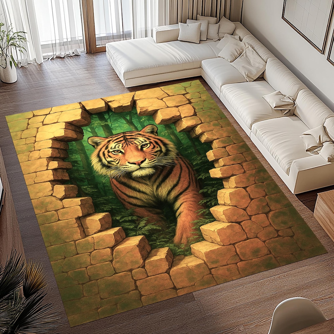 Tiger Carpet, Tiger Rug, Tiger Pattern Carpet, Tiger Pattern Rug ...