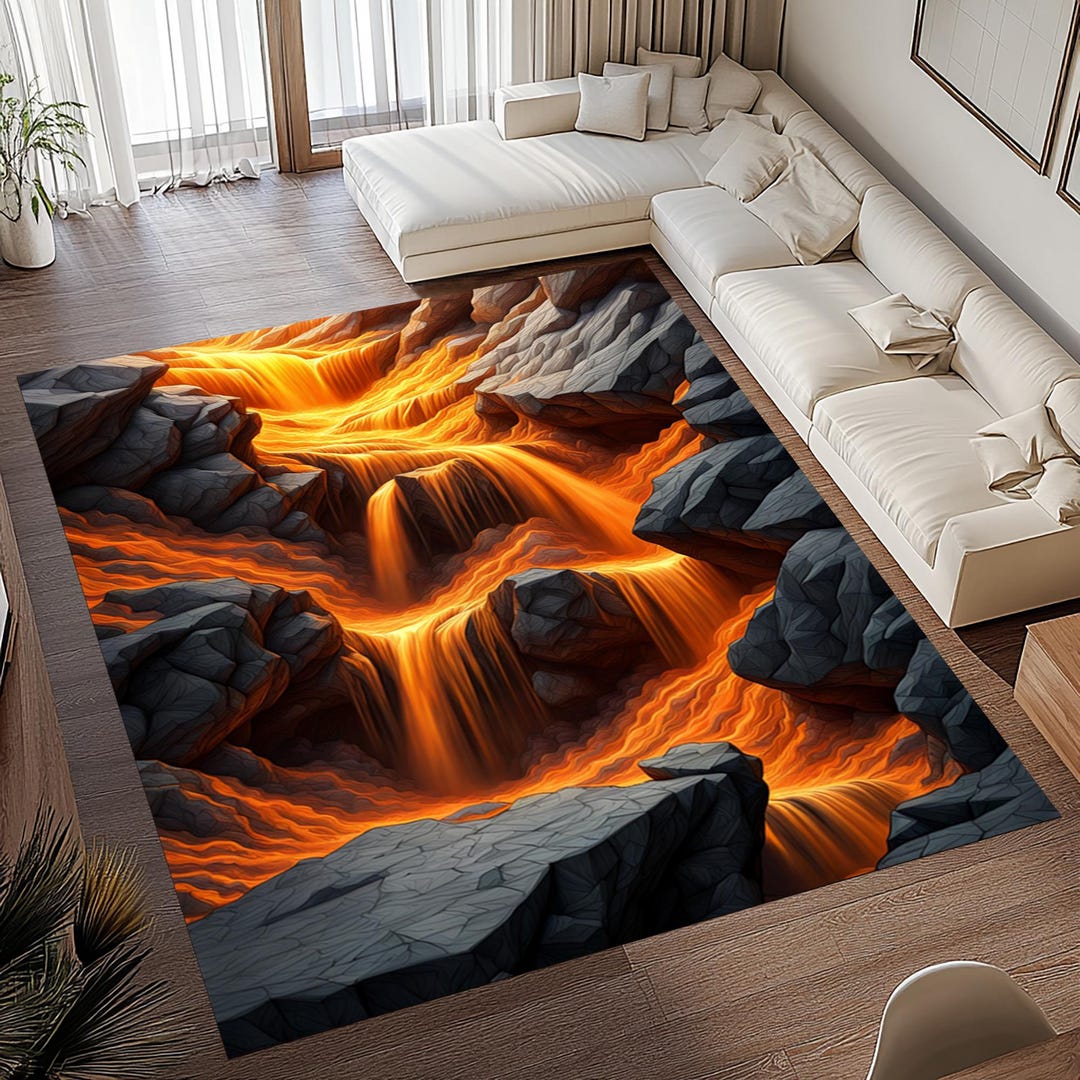 Hot Lava Rug, Hot Lava Carpet, Lava Pattern Rug, Lava Rug, Lava Carpet ...
