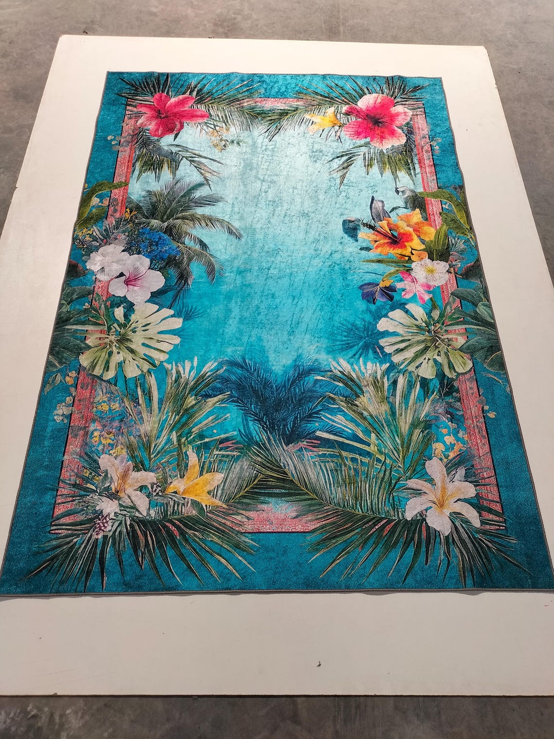 Tropical Floral Carpet, Tropical Floral Rug, Floral Carpet, Floral Rug ...