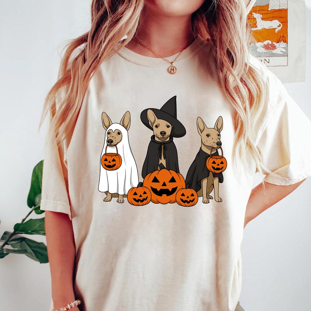 Ghost and Witch Peruvian Inca Orchid Dog Halloween Shirt, Retro ...