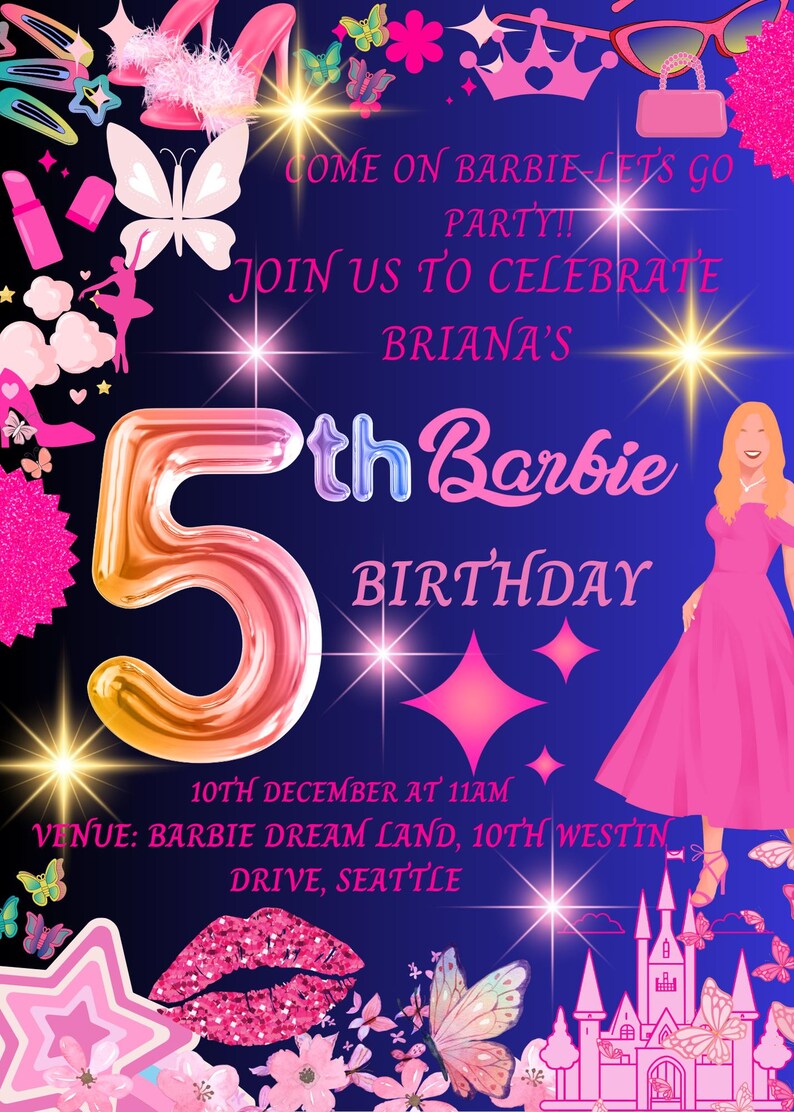 5TH BARBIE BIRTHDAY - Etsy