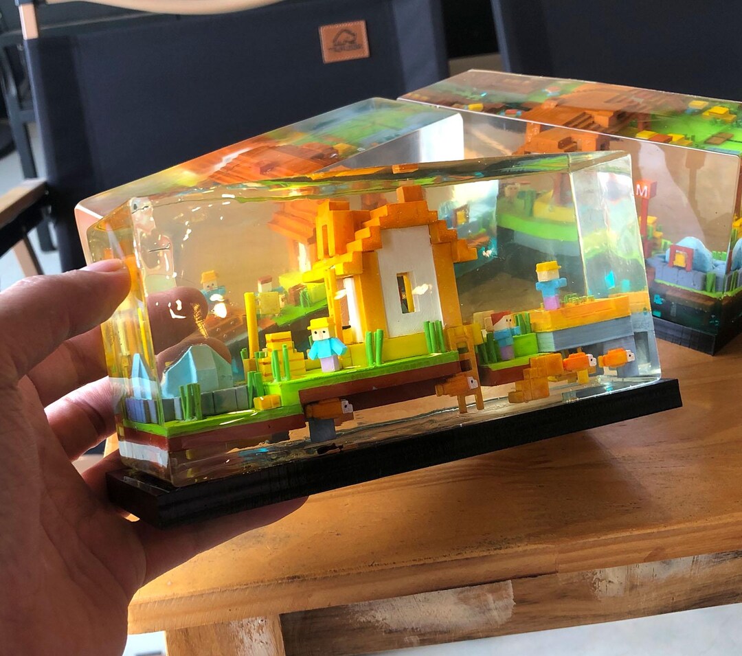 Minecraft Resin Decor - Etsy