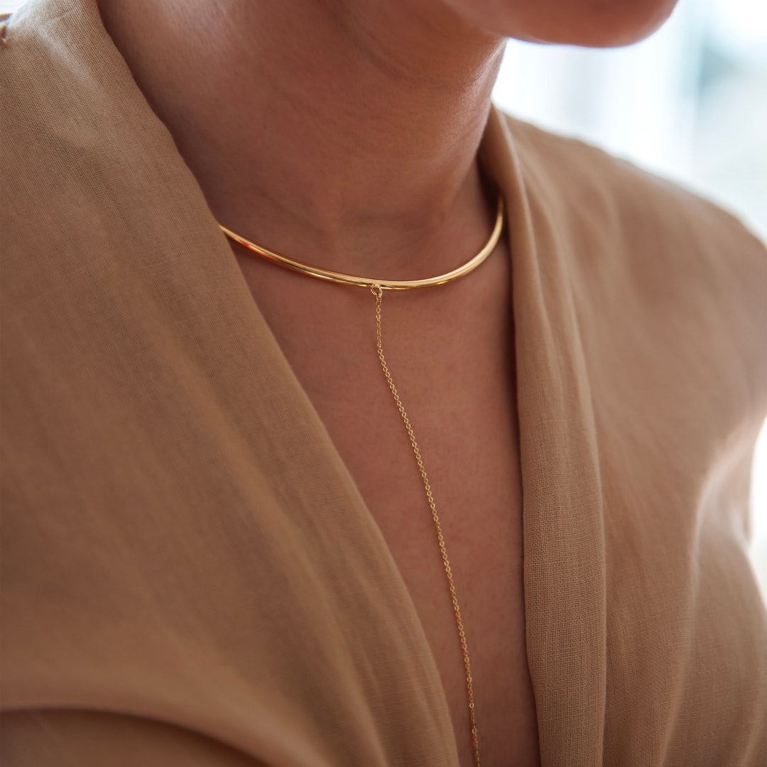 Dainty Choker Body Chain: 24K Gold Filled Boudoir Necklace - Etsy