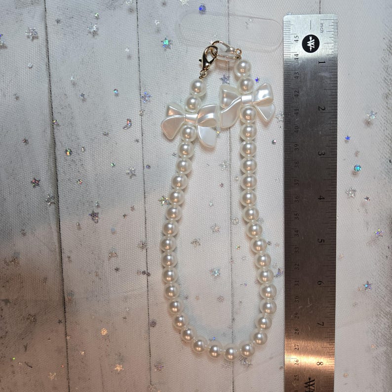 Custom BT21 KOYA Plush Phone Ribbon Pearl Beads Charm Strap (phone ...