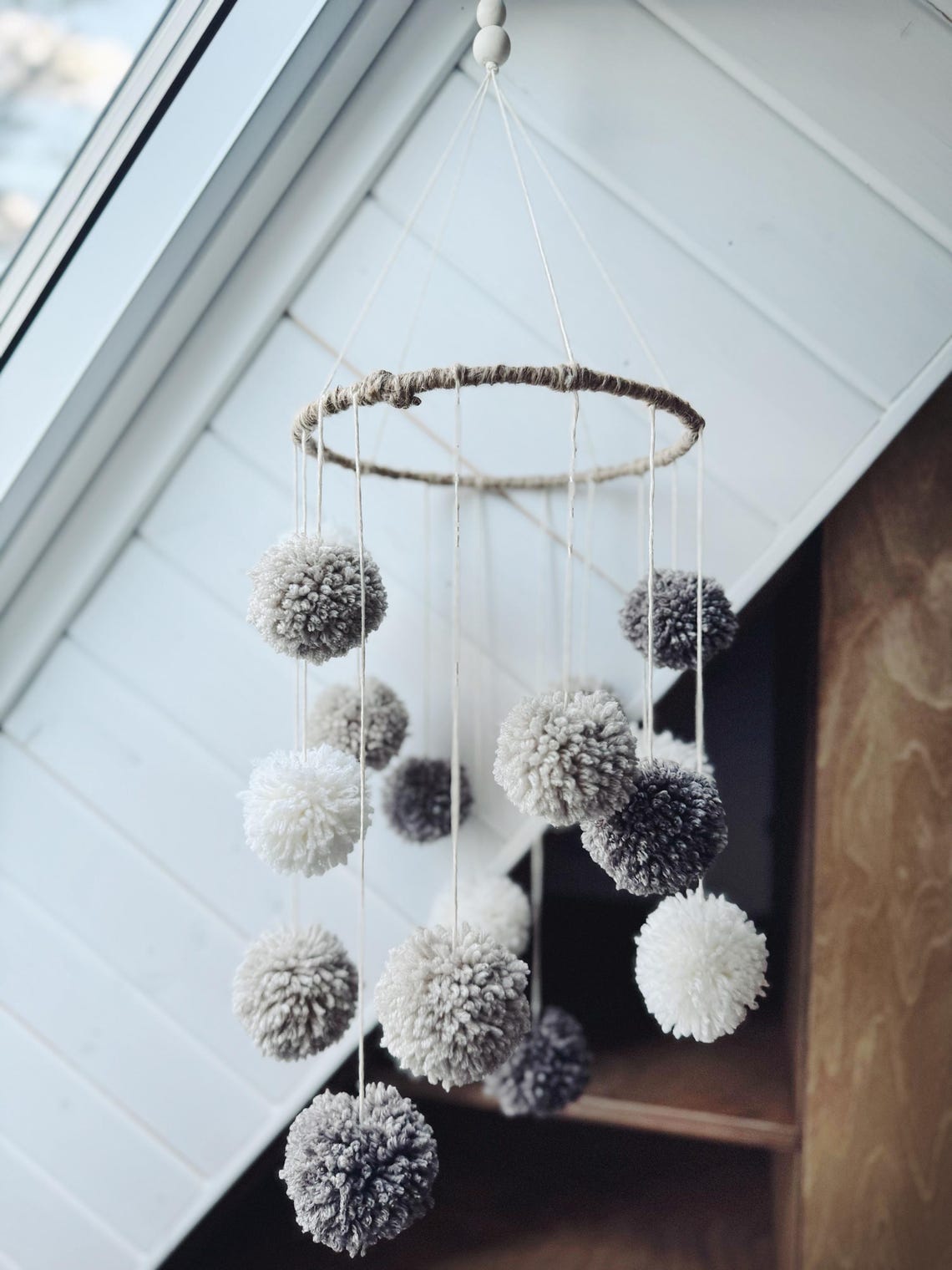 Pom-pom Baby Mobile - Etsy