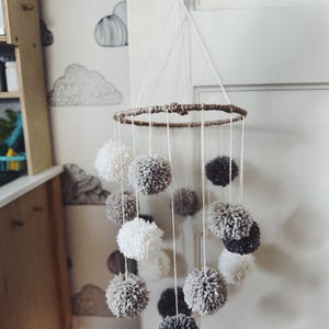 Pom-pom Baby Mobile - Etsy