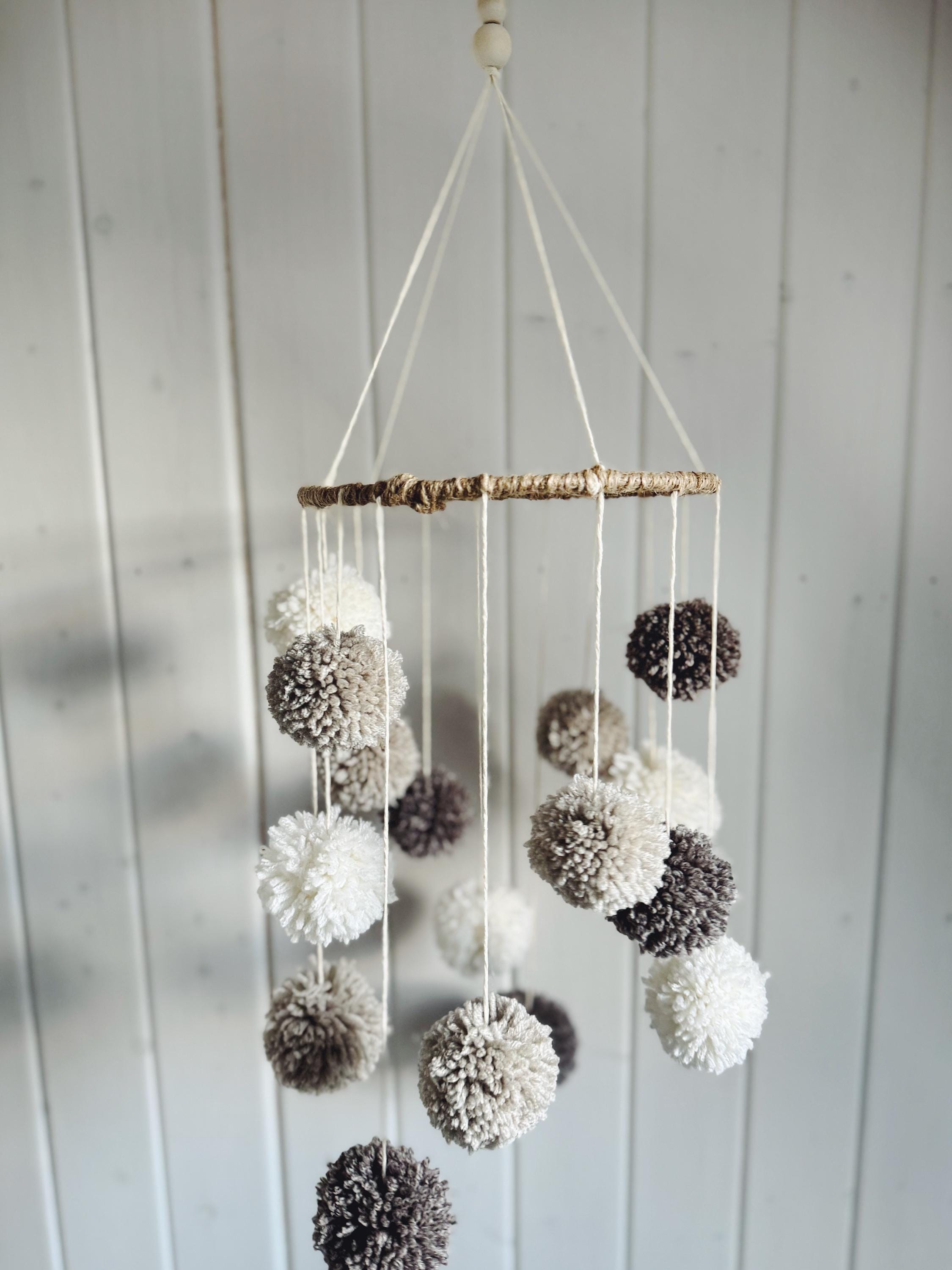 Pom-pom Baby Mobile - Etsy
