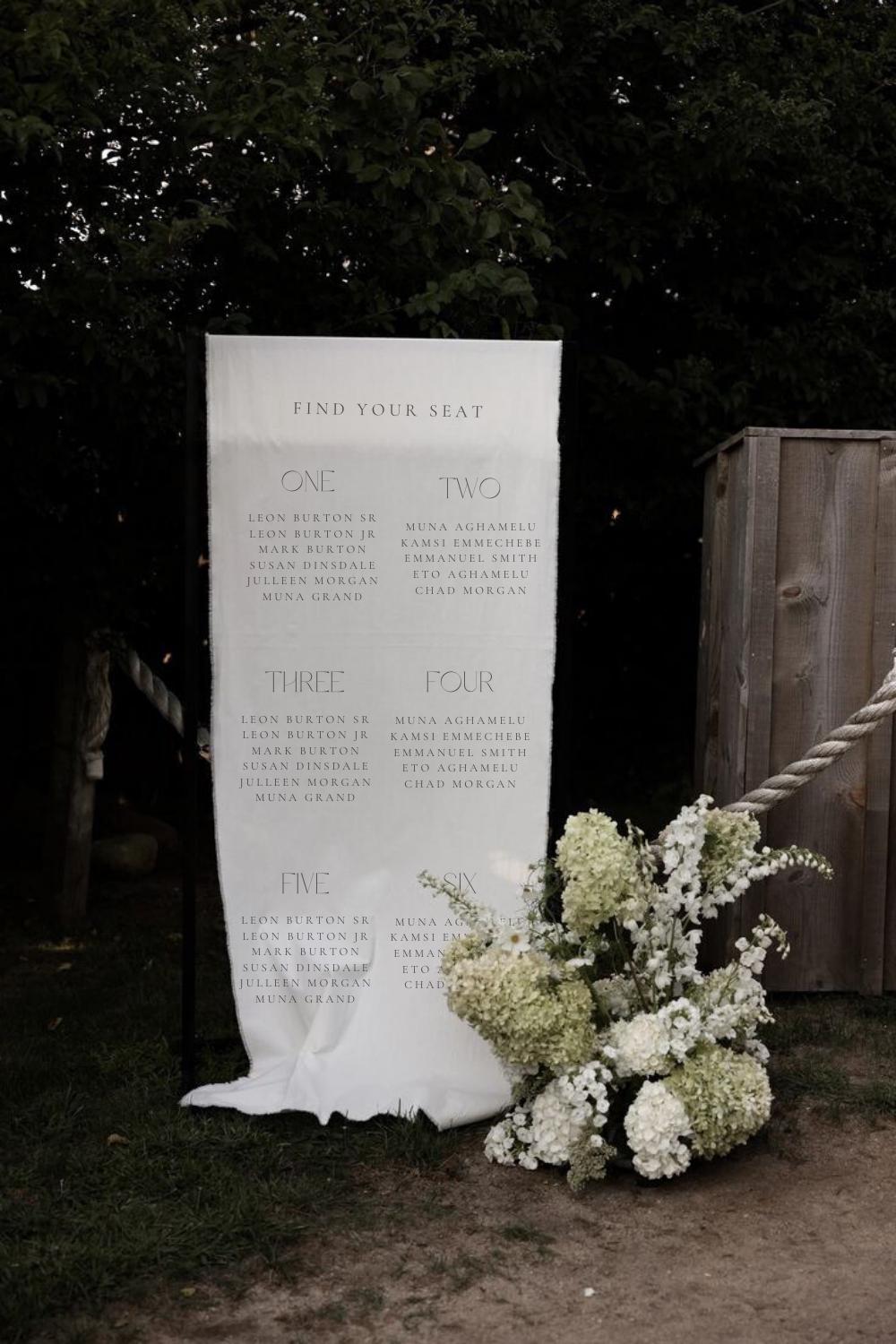 Linen Statement Sign Wedding, Bridal Shower, Engagement and Event ...