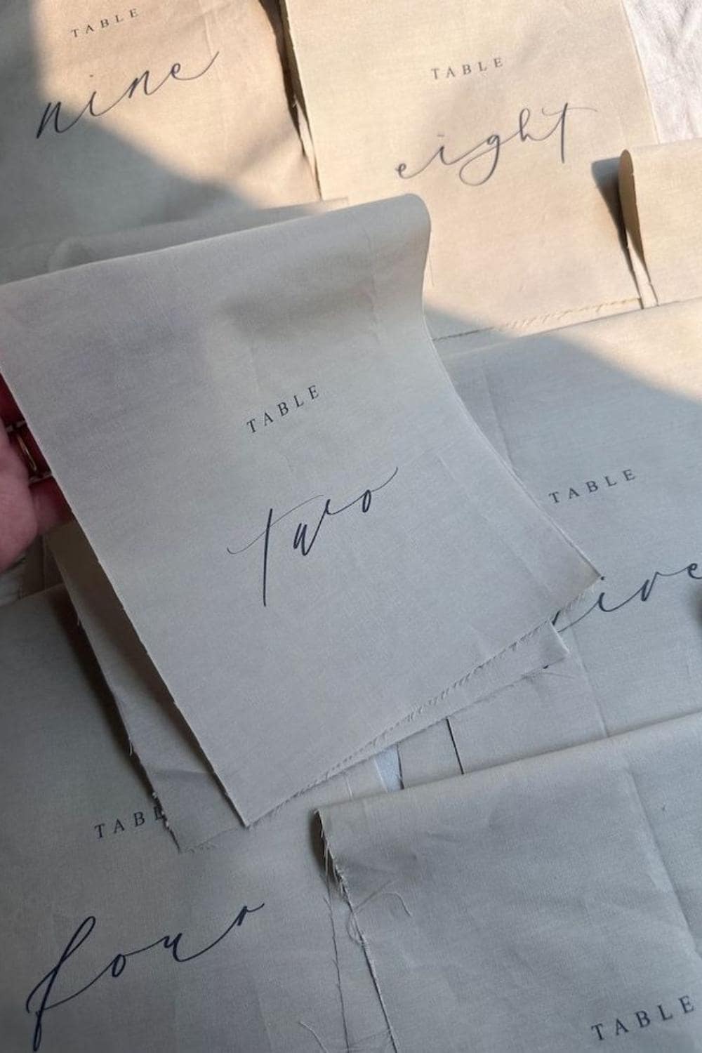 Linen Table Numbers Sign Wedding, Bridal Shower, Engagement and Event ...