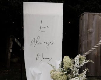 Linen Statement Sign Wedding, Bridal Shower, Engagement and Event ...