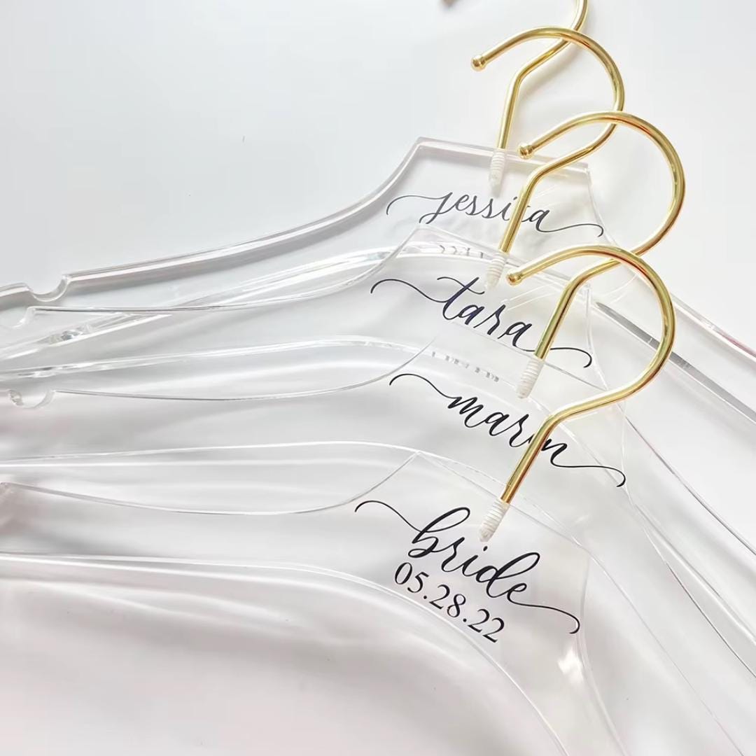 Personalized Wedding Hangers, Custom Bridal Party Hangers for Brides ...