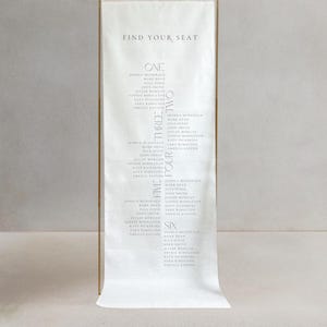 Linen Seating Plan, Unique Table Plan Sign Wedding, Bridal Shower ...