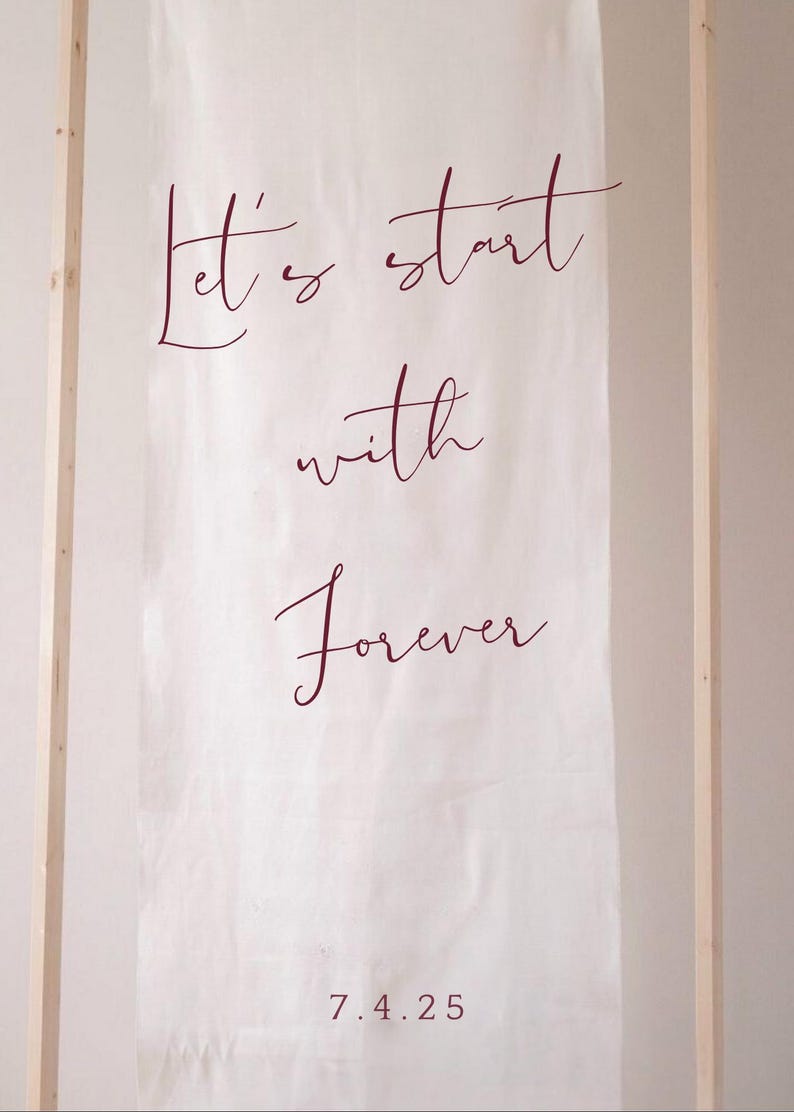 Linen Statement Sign Wedding, Bridal Shower, Engagement and Event ...