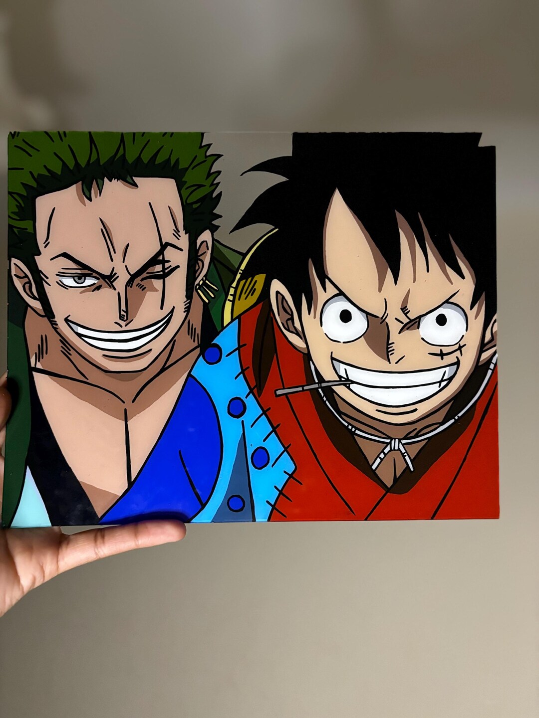Luffy X Zoro Glass Painting - Etsy