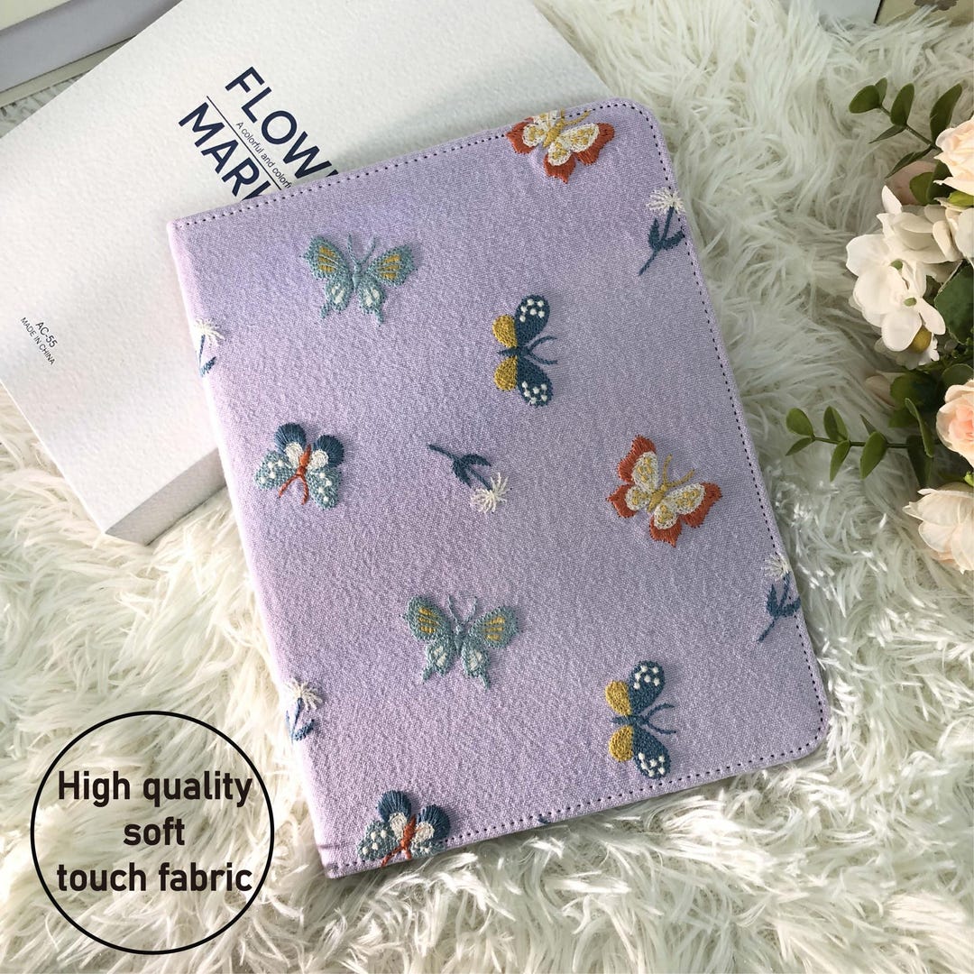 Handmade Embroidered Butterfly Fabric iPad Case,custom Cute Case for ...