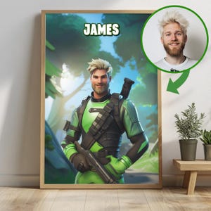 Custom Portrait Video Game Posters | Digital Item | Video Game Drawing ...